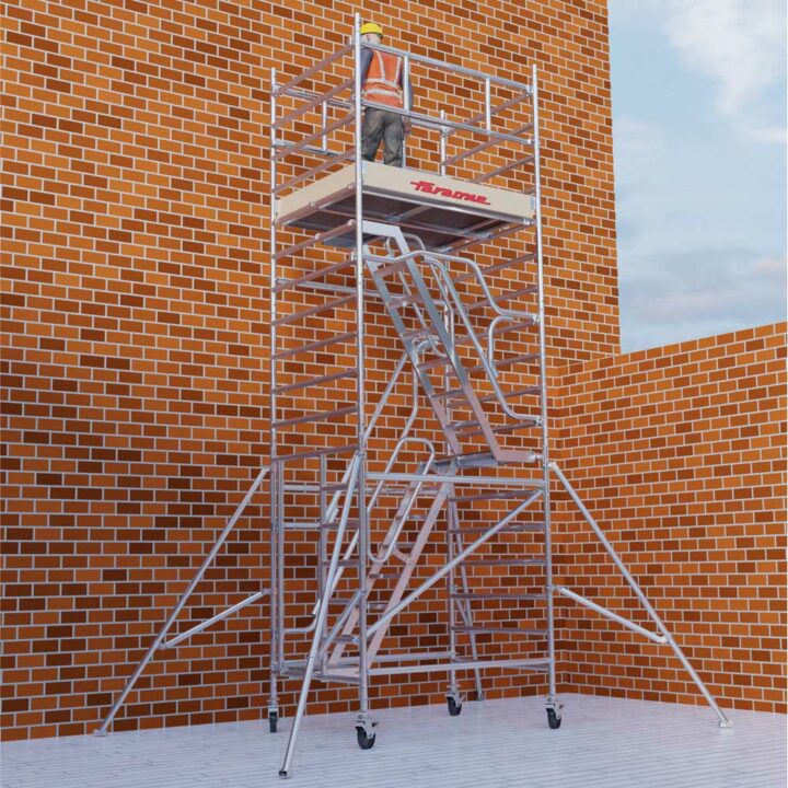 SCAFFOLD TOWER TOP SYSTEM WITH STAIRS 135×180 cm - Faraone